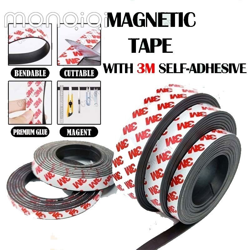 2M Adhesive Magnetic Tape Double Sided Flexible Magnetic Rubber Ferrite ...