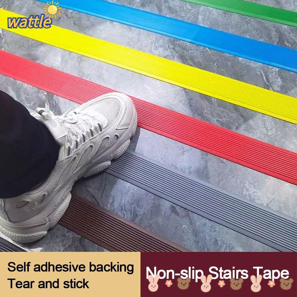 WATTLE Stair Treads Strip, Self-adhesive PVC Anti-Slip Stair Strip ...
