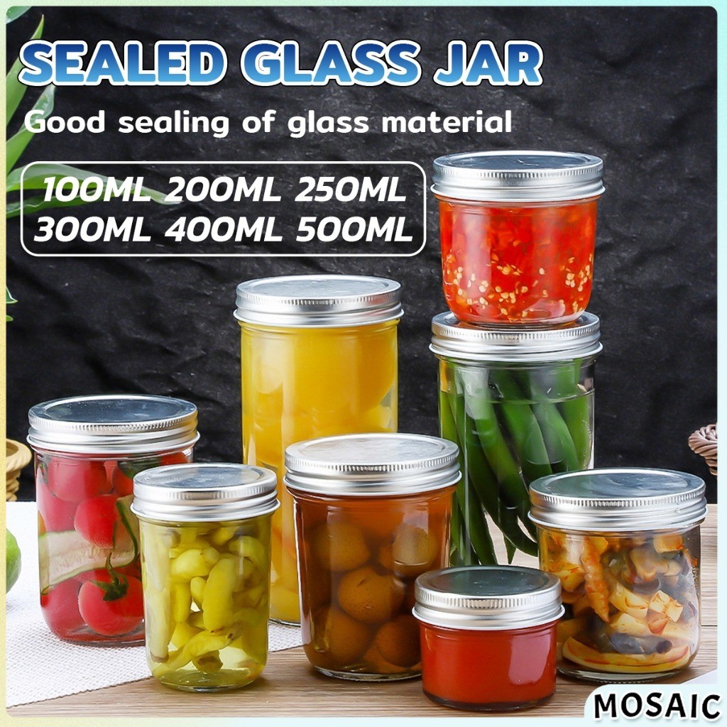 Sealed Glass Jar Kitchen Storage Container With Lid Pickle Bottle ...