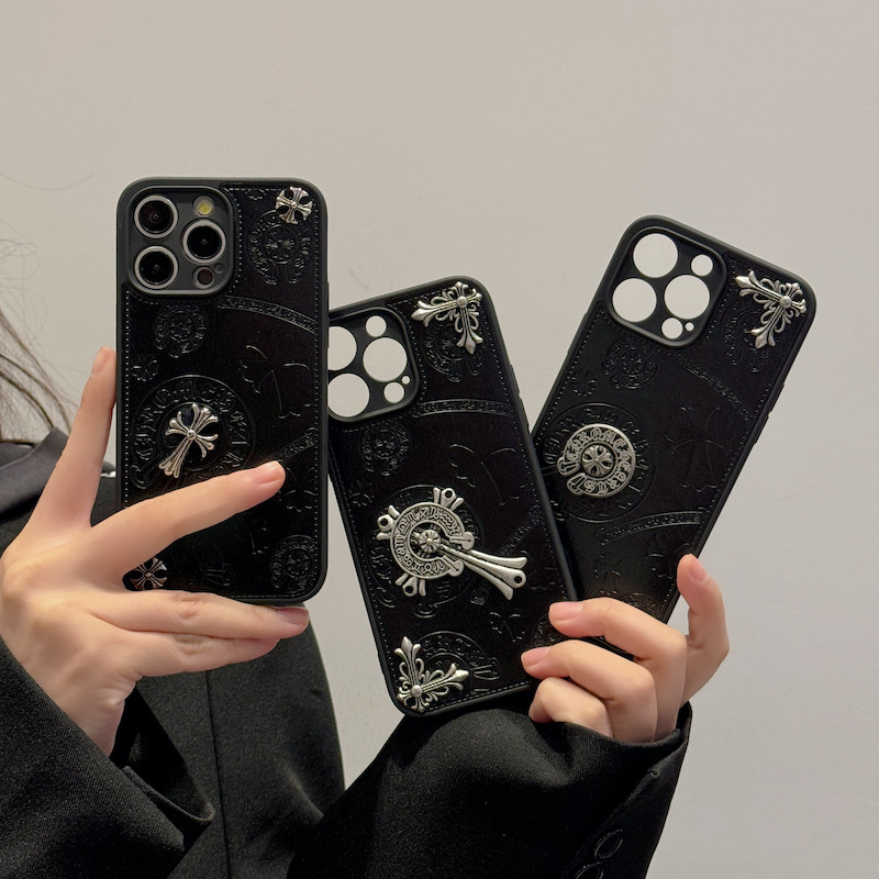 ChromeHearts Cross Ring Metal Accessories Phone Case for iPhone 17 16 ...