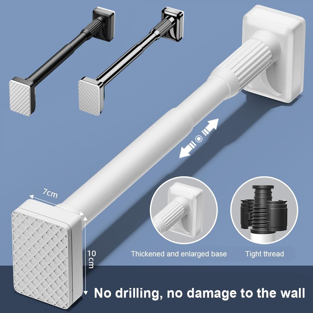 No Punch Telescopic Pole Wardrobe Rails Free Installation Nail-free ...