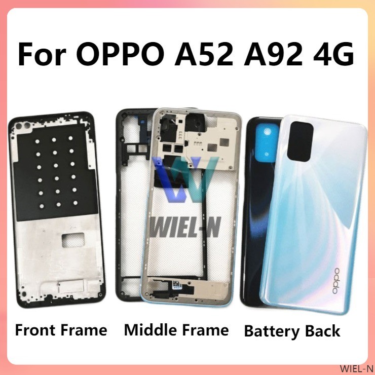 For OPPO A52 A92 4G battery cover back cover middle frame front LCD ...