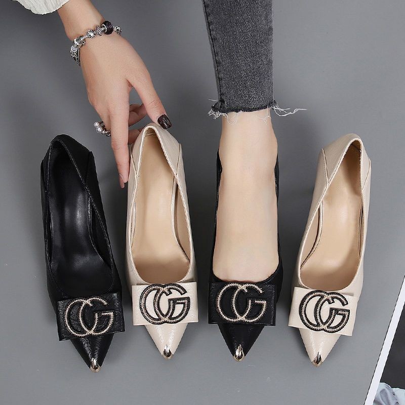 Professional High Heels Women Black 2025 New Pointed Stiletto Formal ...