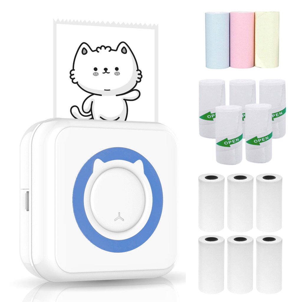 Portable Photo Printer Multifunction Wireless Instant Printer with 6 ...