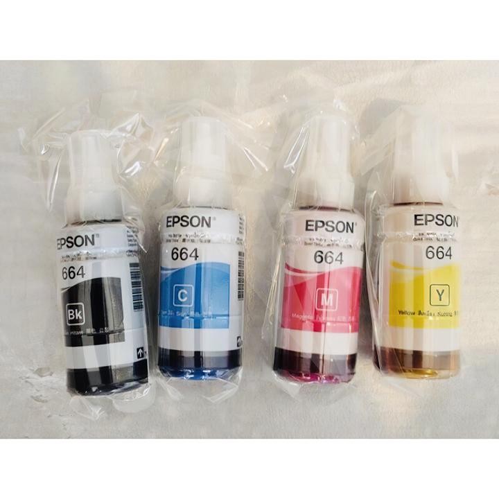 12024 Epson Original 664 Ink Color and Black Bundle (Cyan Magenta ...