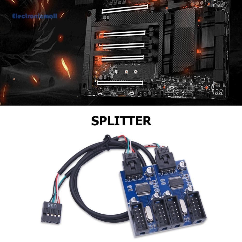 Desktop Computer Motherboard 9Pin USB Header Splitter 1 to 2/4 ...