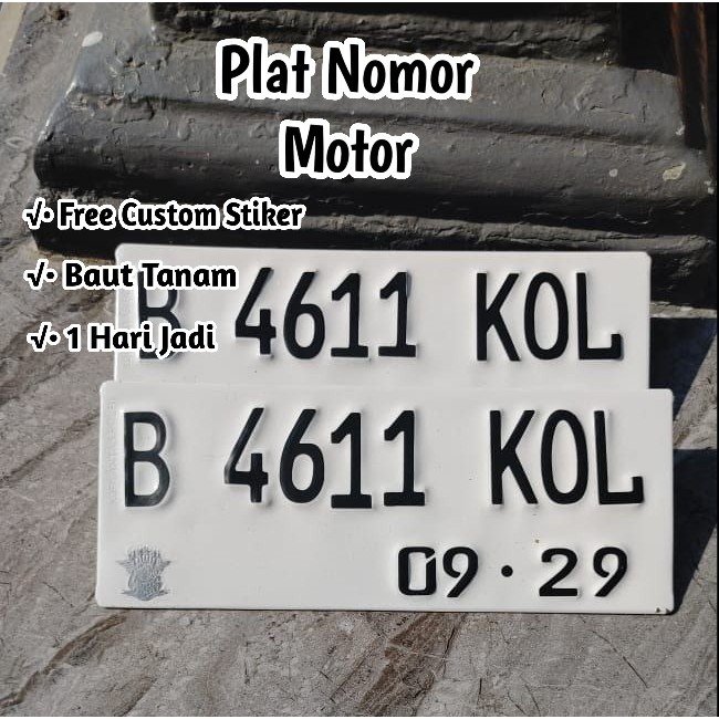 PUTIH Variations Of The logo Number Plate Sticker MTR White Latest Font ...