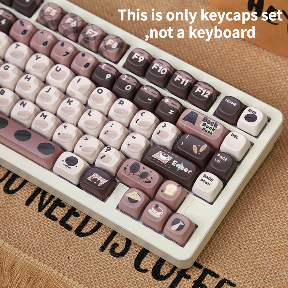 PBT Keycap MOA Original Coffee Bean Keycap Mechanical Keyboard Coffee ...