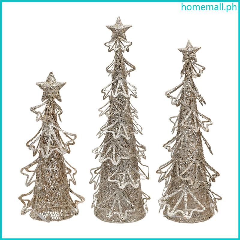 HO Wrought Iron Christmas Tree with Led Light Tabletop Scene Decor ...