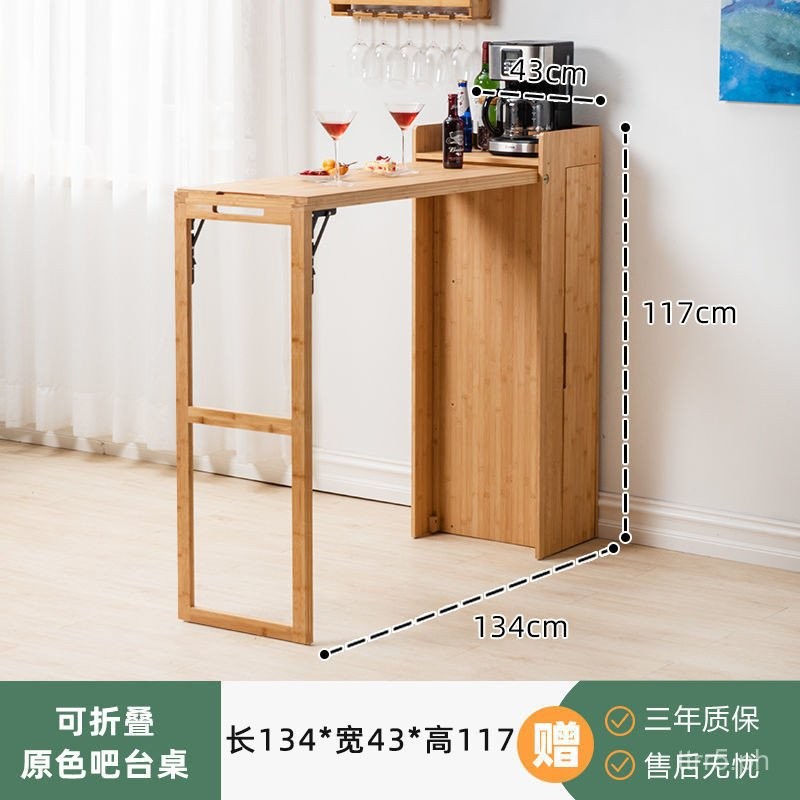 Bamboo Folding Bar Counter Household Leisure Small Bar Bar Counter ...