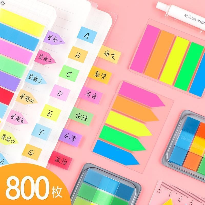 Sticky Notes Index Label Marking Bar Plastic Bookmark Students Use ...