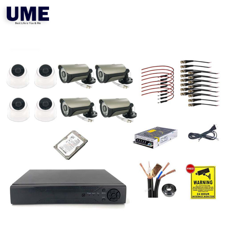 UME 8CH 5.0MP AHD High Quality IR CCTV DVR Camera 5MP Package Kit Dome ...