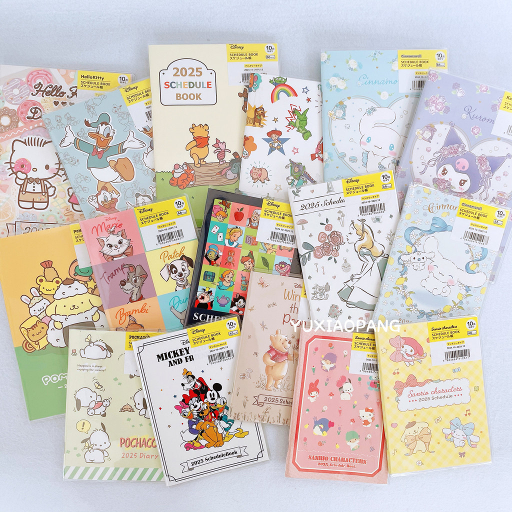 Disney Sanrio Limited Japanese Style 2025 Monthly Planner Handbook Memo ...