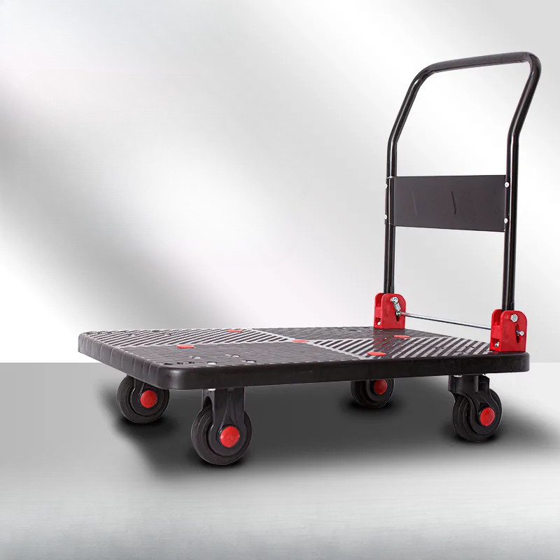 Flat truck silent folding trolley truck trailer truck pulling goods ...