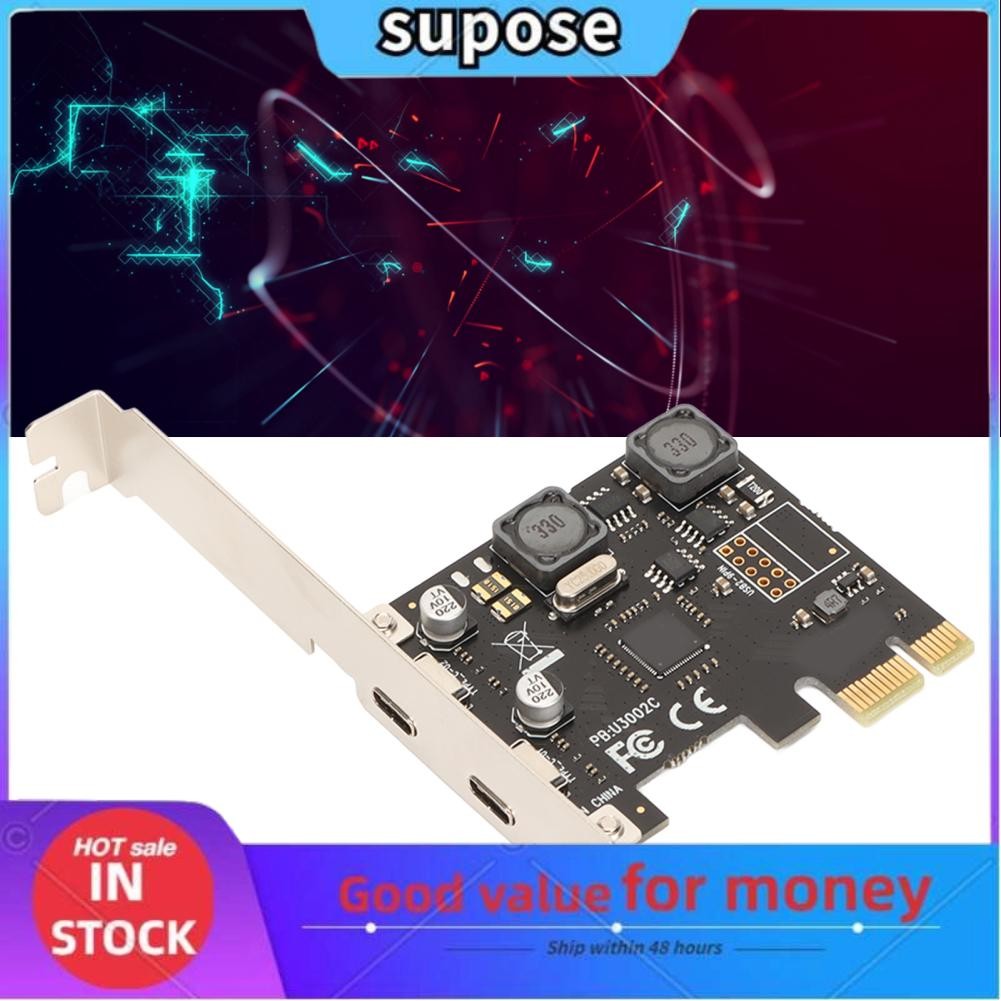 Supose PCI E Type C Expansion Card 2 Ports 5Gbps USB Express Controller ...