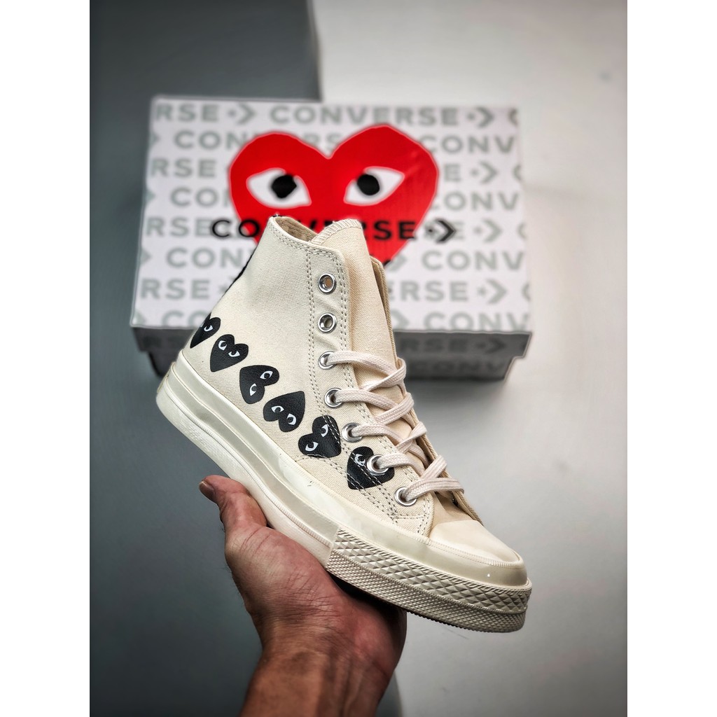 C CDG Play x Converse 1970s Converse Rei Kawakubo Play Love Heart Joint ...