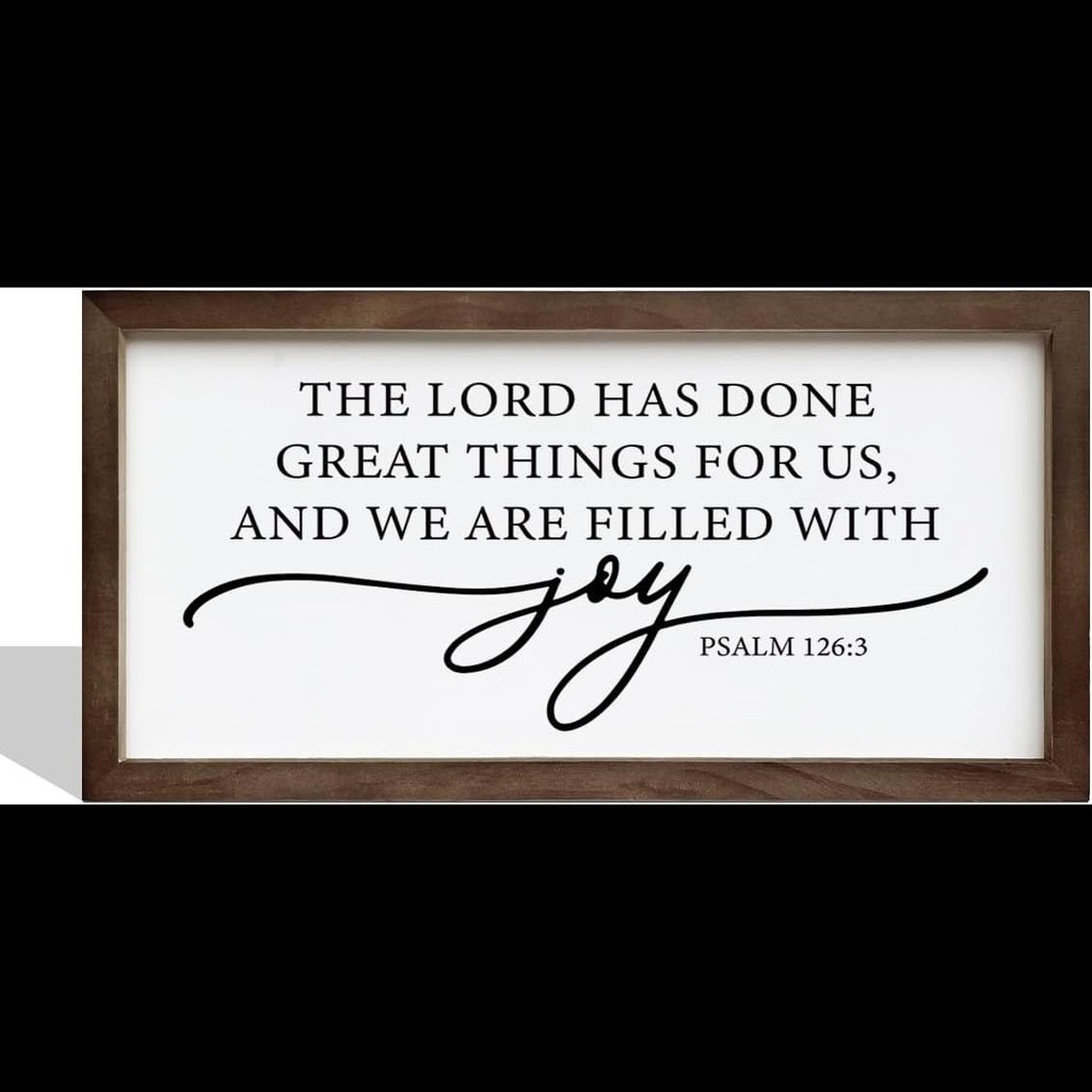 Framed Psalm Wood Sign The Lord Has Done Great Things for Us Christian ...