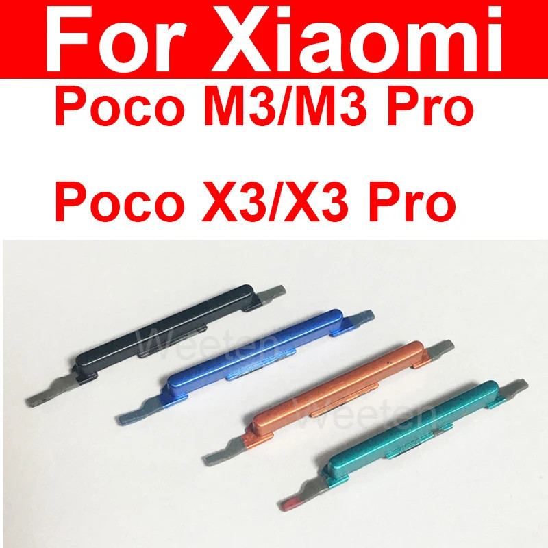 For Xiaomi Poco Pocophone M3 M3 Pro X3 NFC X3 Pro Power Voume Side ...