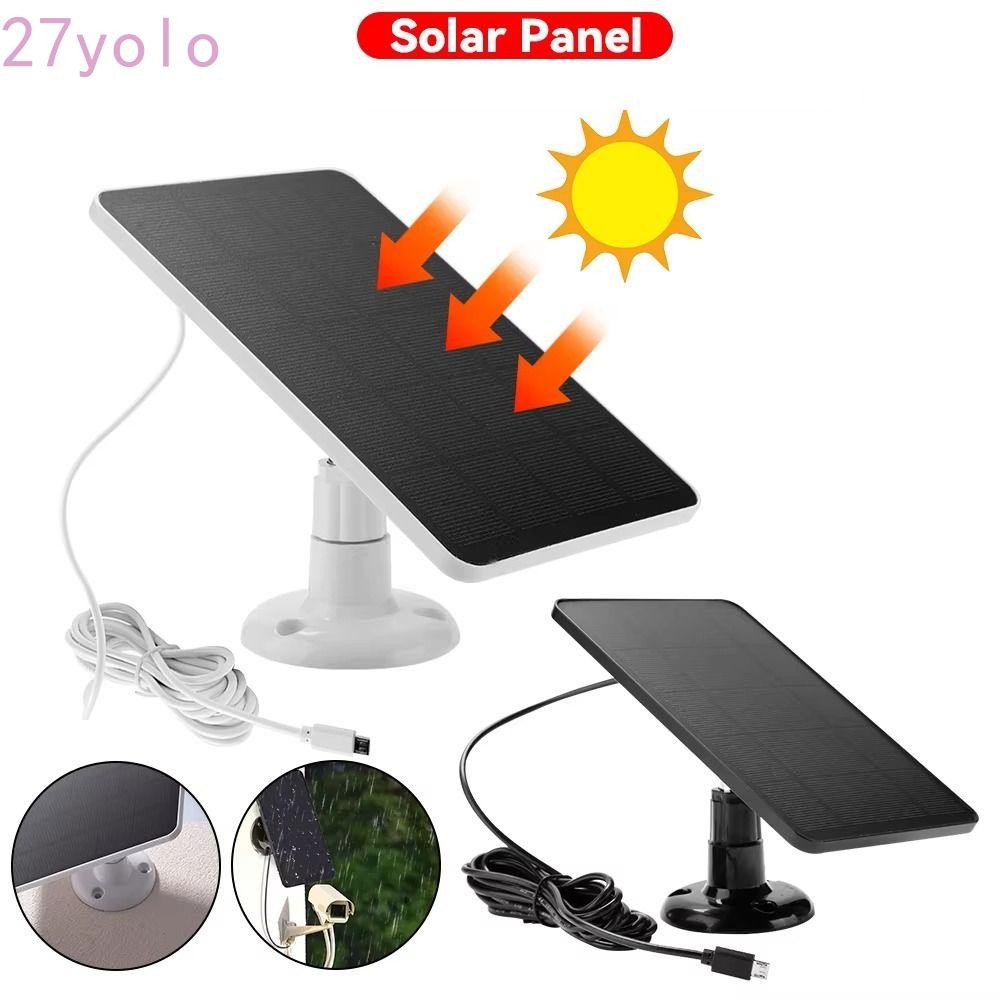 YOLO Security Camera Solar Panel, DC/USB-C Port Waterproof Outdoor ...