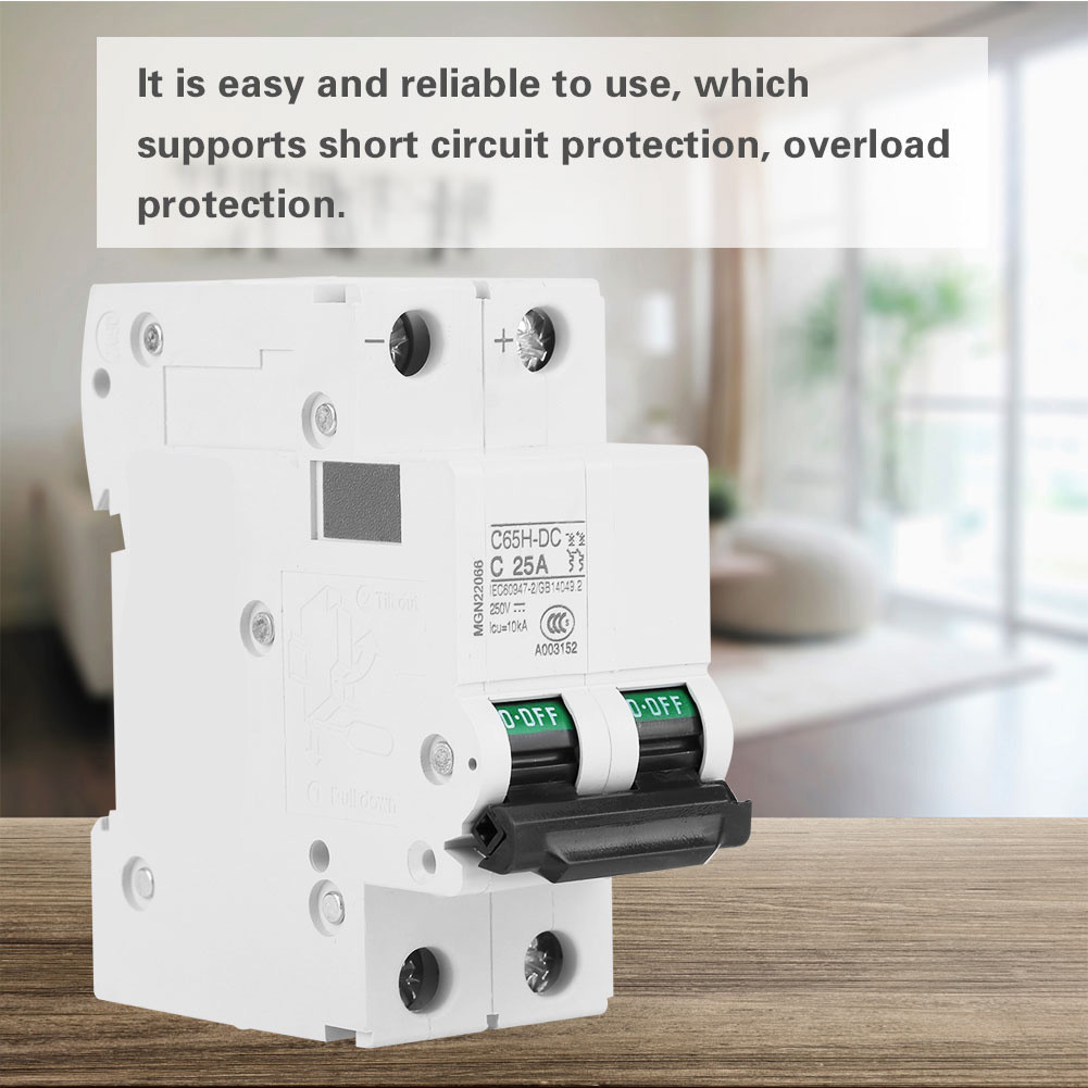 2P Low-voltage DC Mini Circuit Breaker for Solar Panels Grid System ...