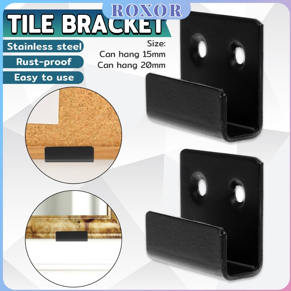 ROXOR Black Tile Bracket Wall Mount Ceramic Tile Billboard Display ...