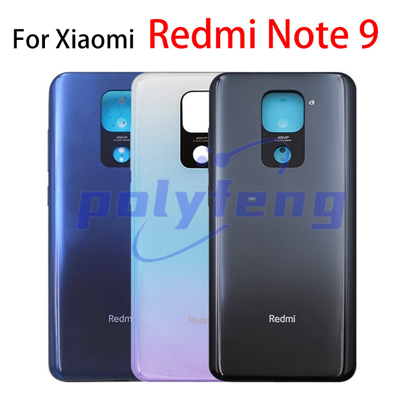 For Xiaomi Redmi Note 9 Back Battery Cover Rear Door Housing Case Glass ...