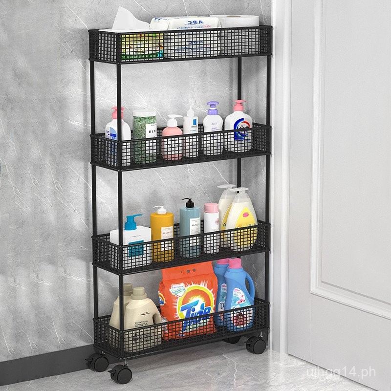 7K1Bathroom Gap Storage Rack Behind Door Gap Organizer Cabinet Bathroom ...