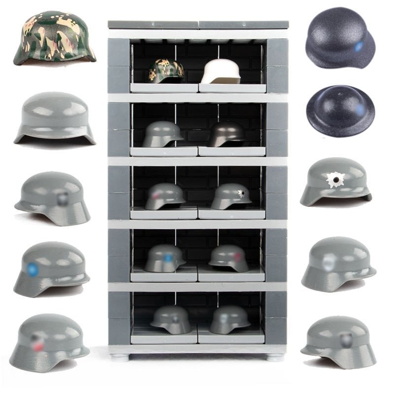 Building Blocks Minifigure Accessories World War II Helmet Military ...