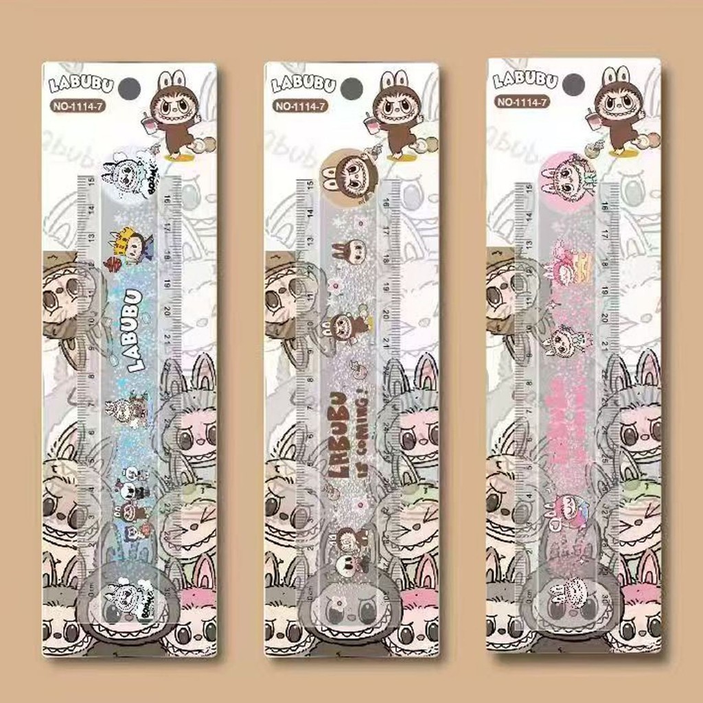 Ruler ruler ruler LABUBU Cloth Foldable Glitter ruler Cute Student ...