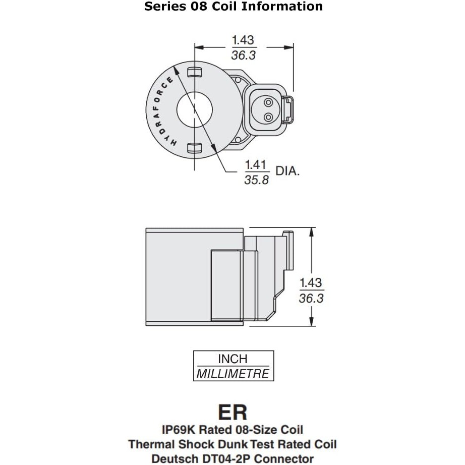 4303612 Solenoid Valve, Deutsche Connector, 12v DC, 08 Series | Shopee ...