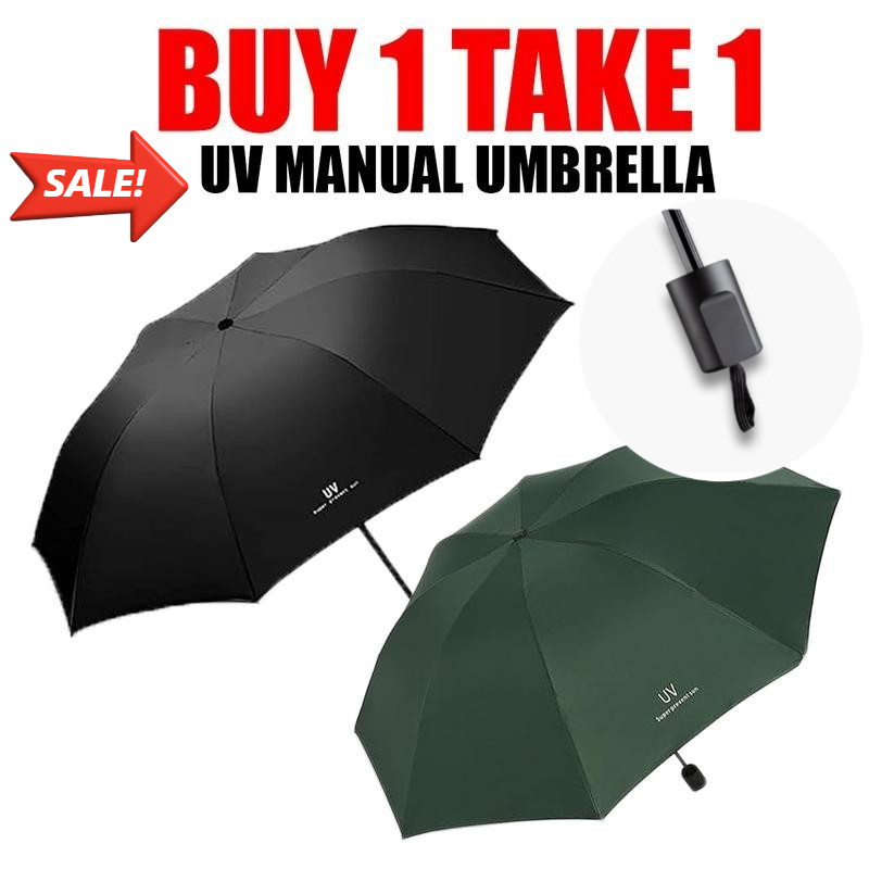 BUY 1 TAKE 1 Manual UV Umbrella Vinyl Umbrella Men's and Women's ...