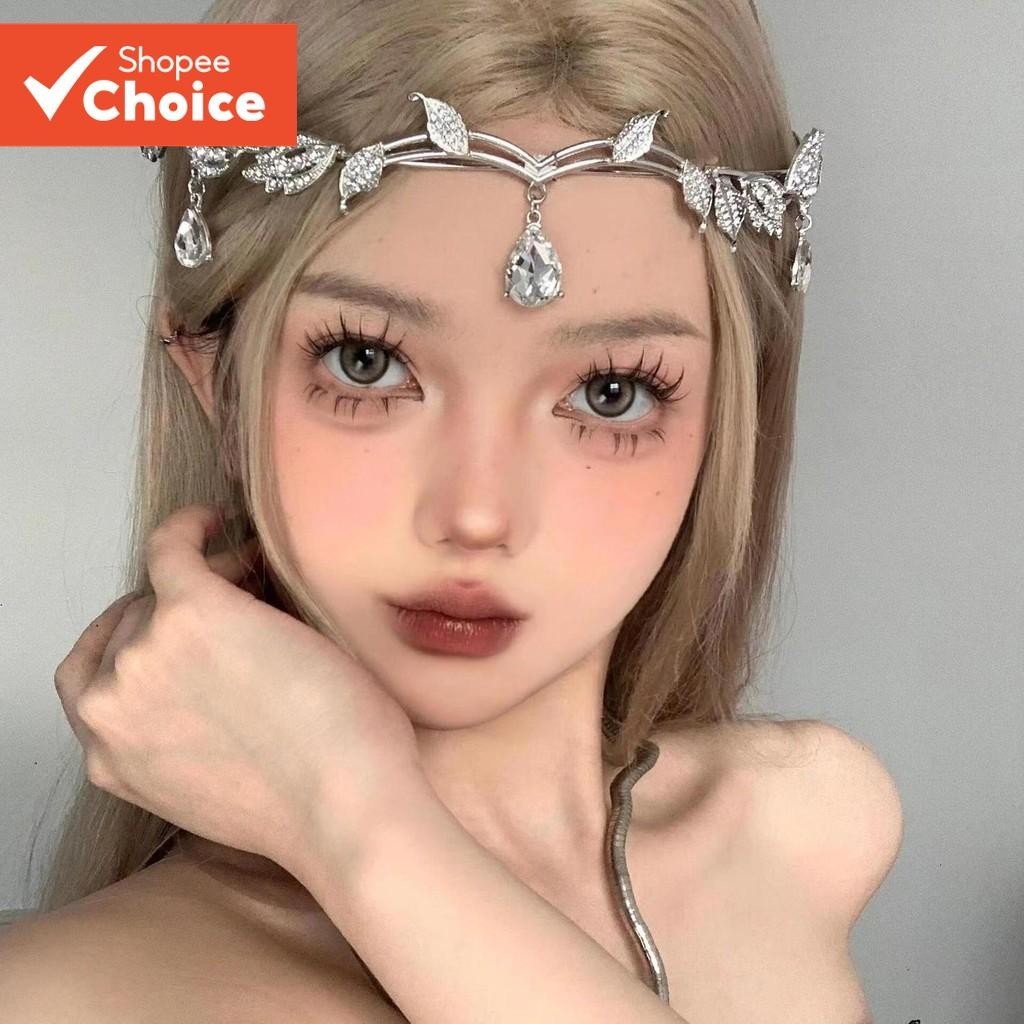 Bohemian Style Faux Diamond Leaf and Drop Headband Ethereal Hair ...