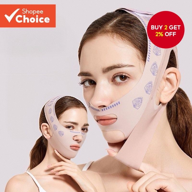 Face Slimming Bandage V Shape Lifting Mask Facial Anti-Wrinkle Bandage ...