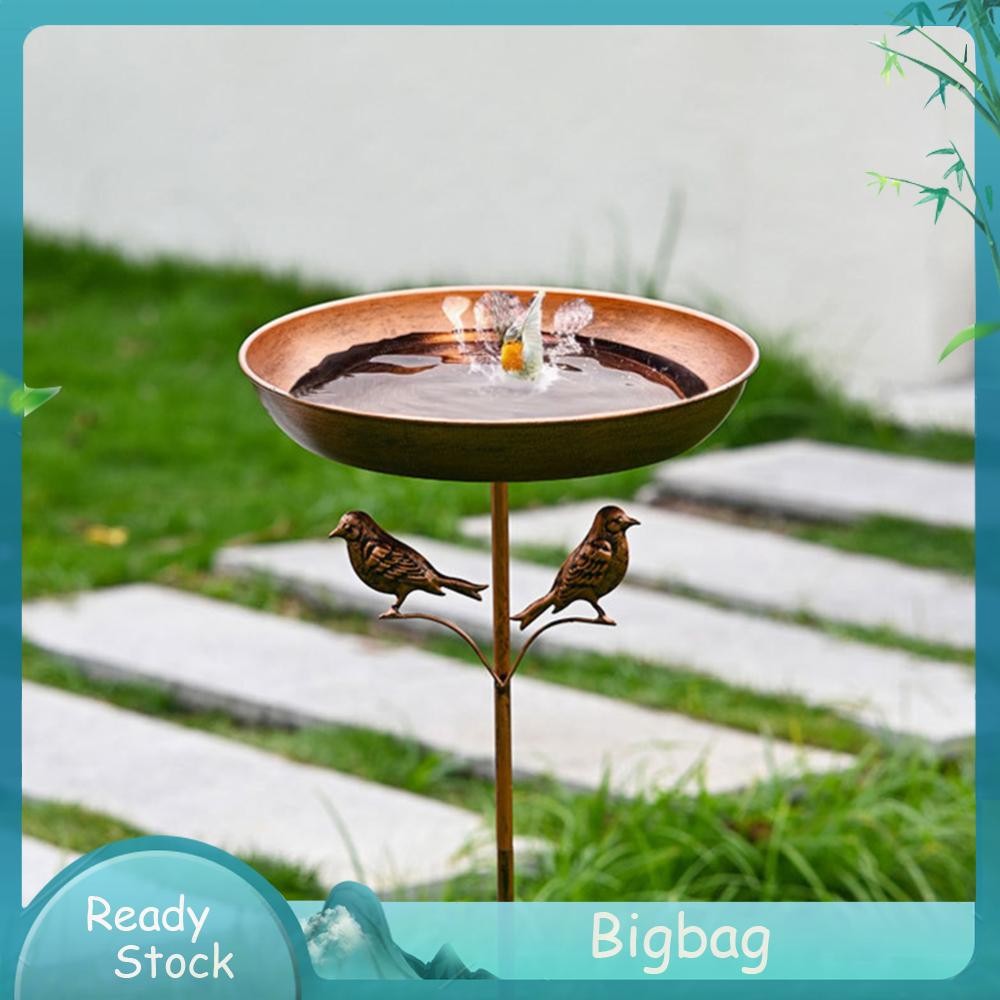 [bigbag.ph] Iron Bird Feeder Standing Bird Bath Garden Outdoor ...