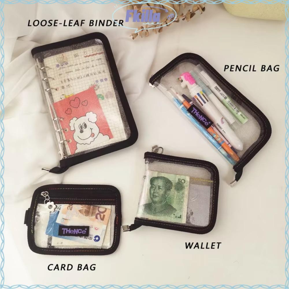 FKILLA Coin Purse, Flash Powder PVC Card Bag, Transparency Laser Wallet ...