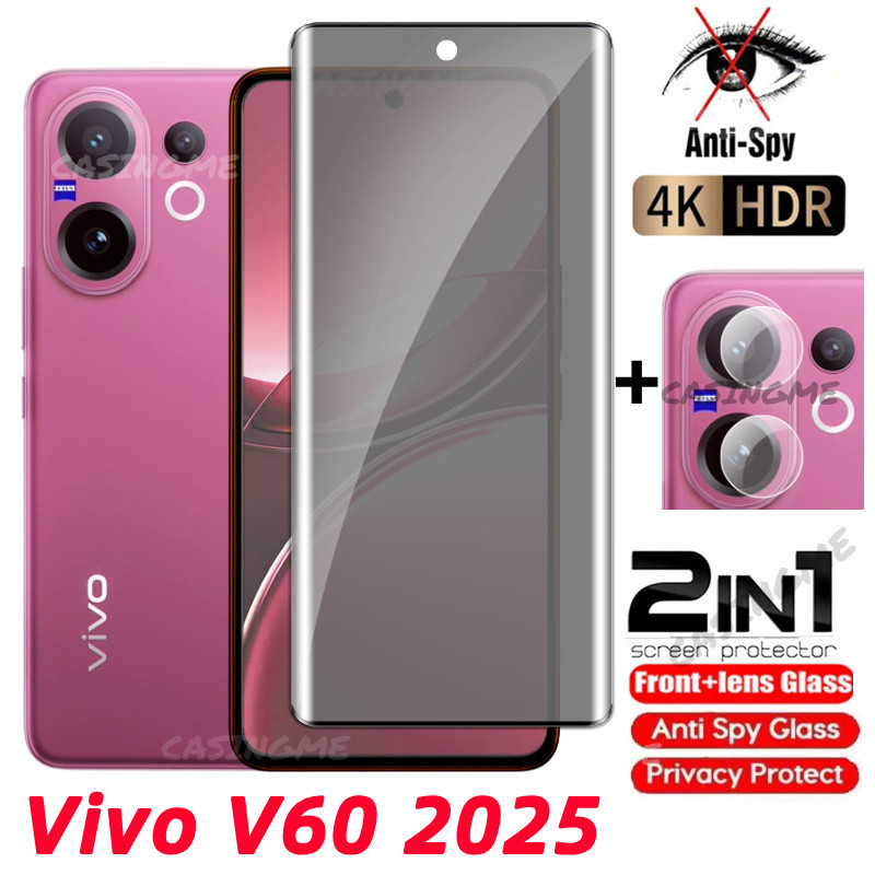 Vivo V60 2025 Private Tempered Glass Anti-Spy Full Cover Screen ...