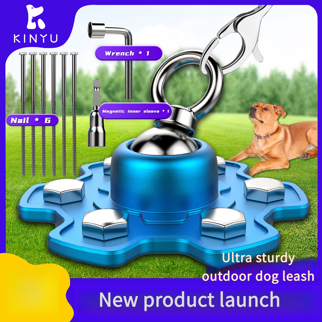 New Outdoor Dog Fixed Pile Dog Pile Aluminum Alloy Spiral Ground Nail ...