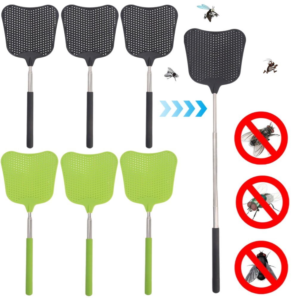 Four Section Scalable Plantain Swatter Face Fly Swatter Garden Prevent ...