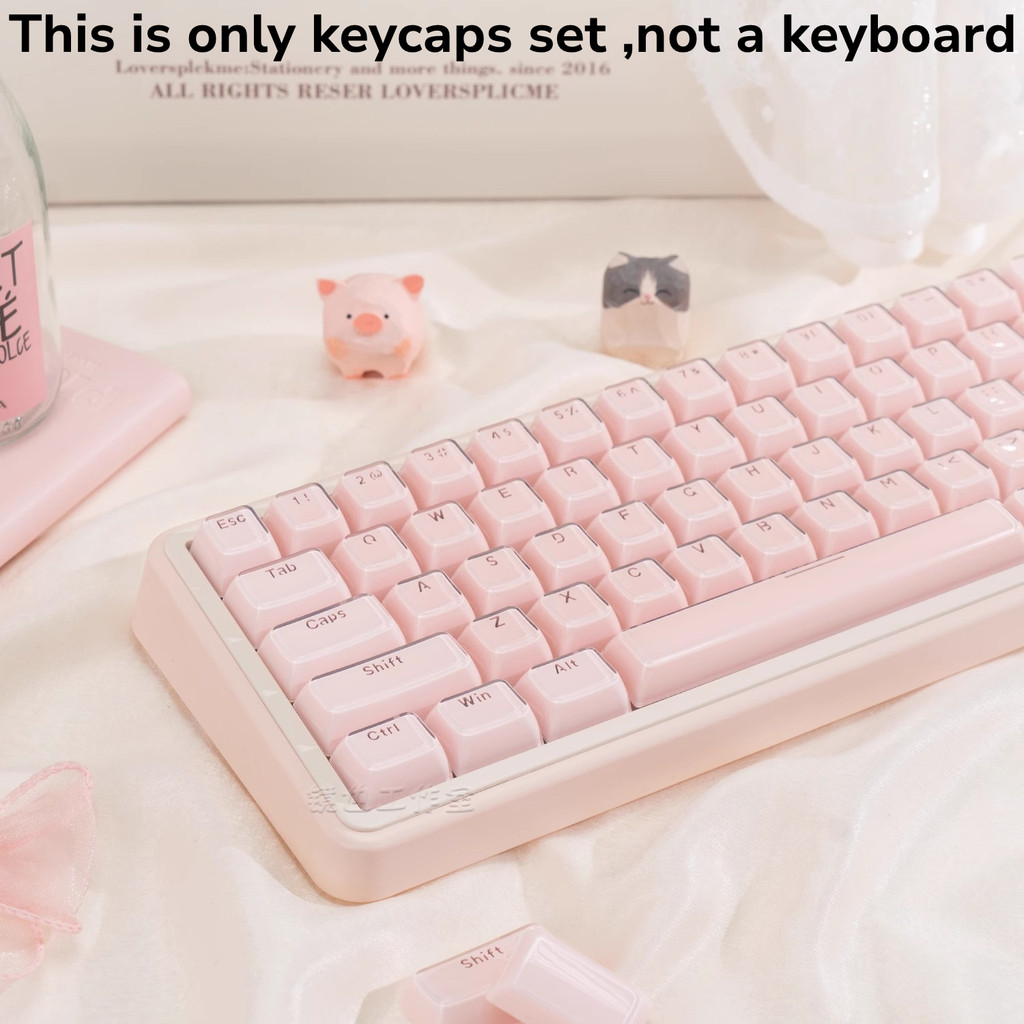 Keycap ASA Crystal Jelly Pudding Keycap Pink Minimalist PC Ball Cap ...