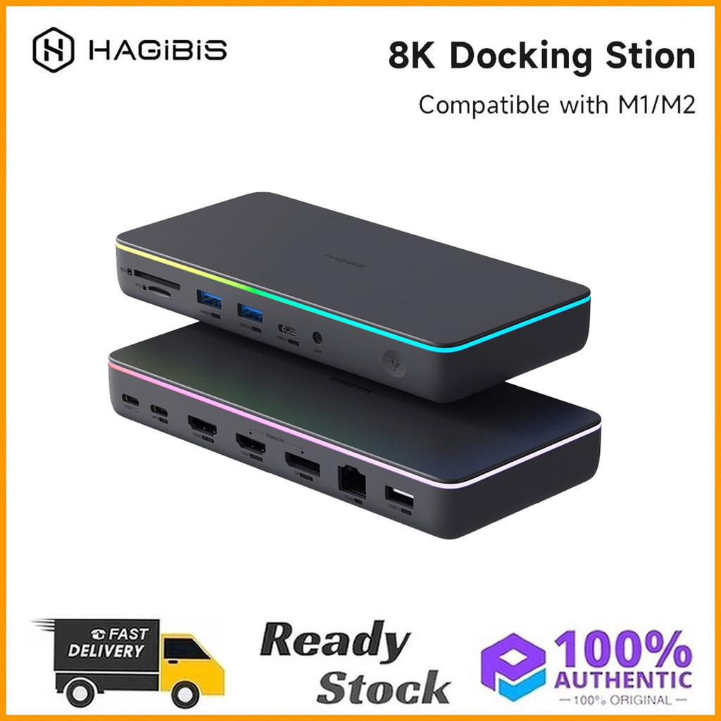 Hagibis DisplayLink Docking Station For MacBook M1/M2/Windows Triple ...