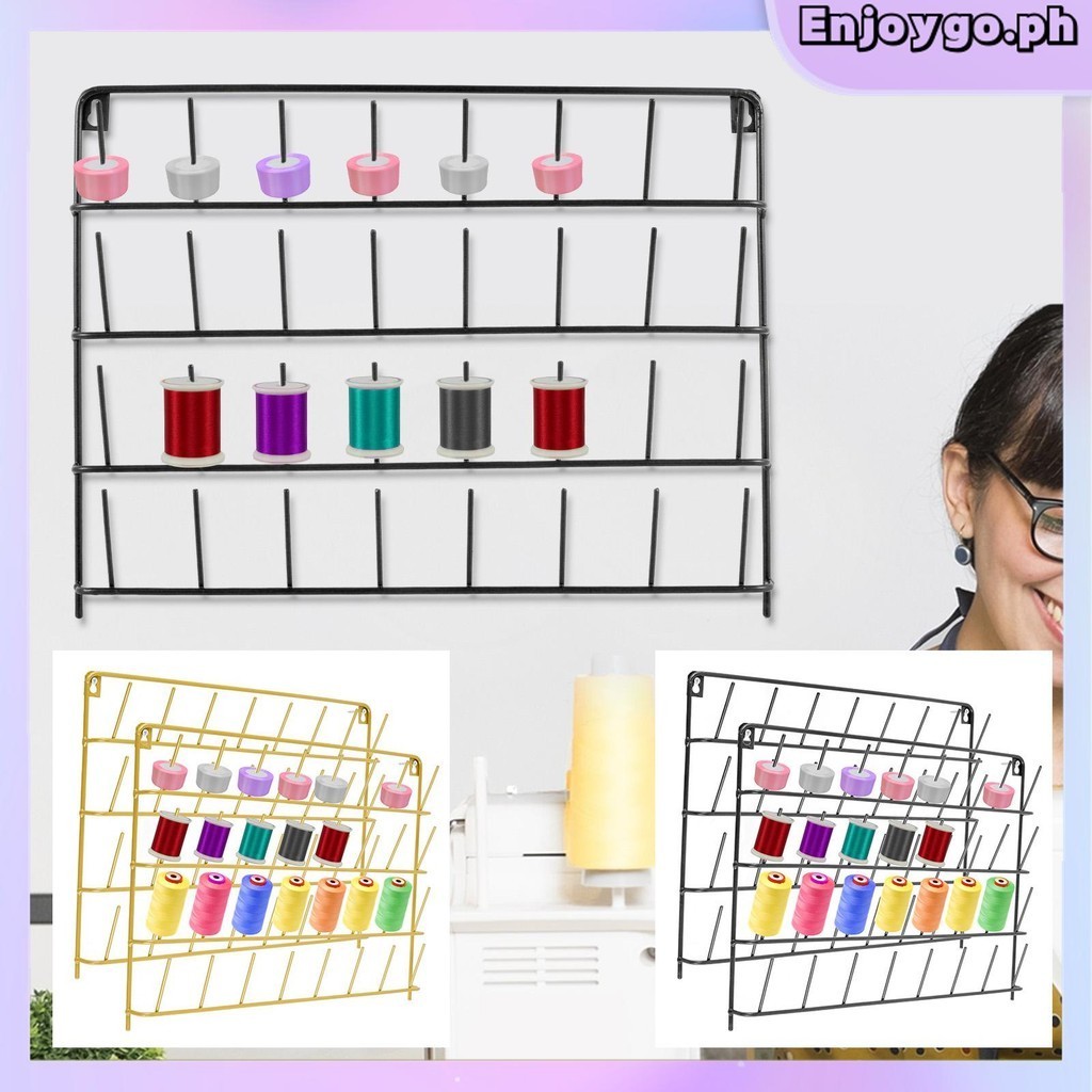 Wall Thread Holder 32 Spools Thread Rack Wall Mounted Embroidery Spool ...