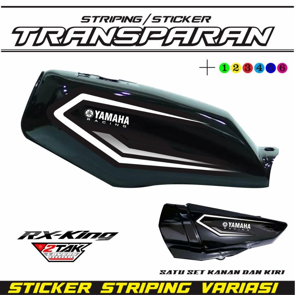 RX-KING FACELIFT TRANSPARENT STRIPING STICKERS LIS STICKER UV SEMI FULL ...