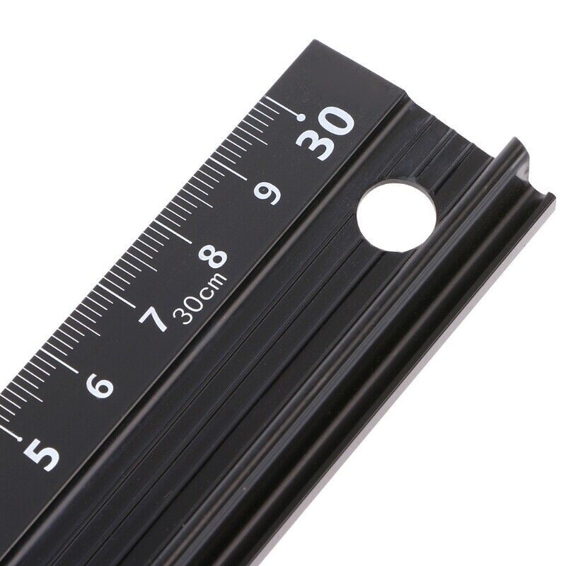 20/30/45cm Non-slip Zine Alloy Ruler Marking Metal Safety Cutting ...