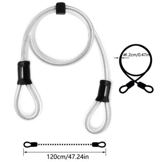 YOLO Bicycle Safety Cable, Double Loop End Anti-theft Strong Steel ...