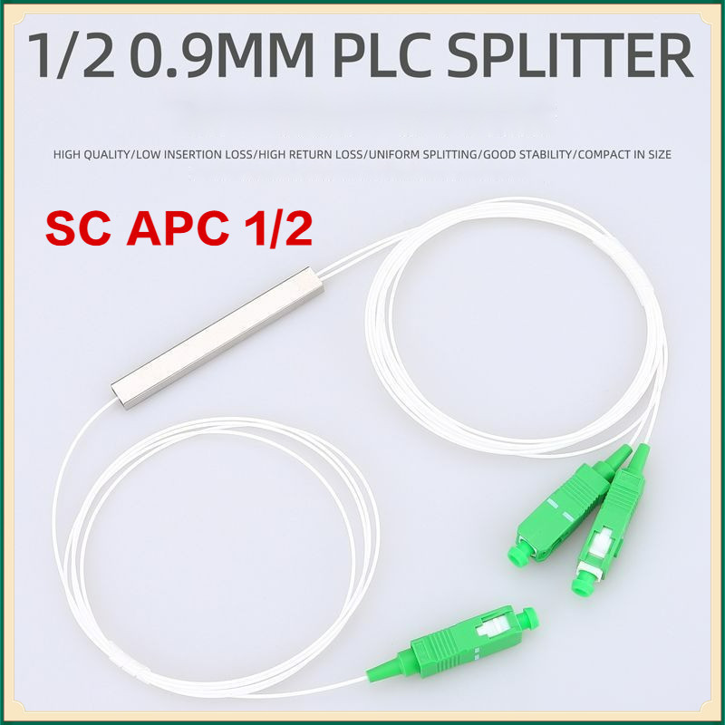 SC/APC PLC Splitter 1x2 1x4 1X8 1x16 SM 0.9mm fiber optic steel ...