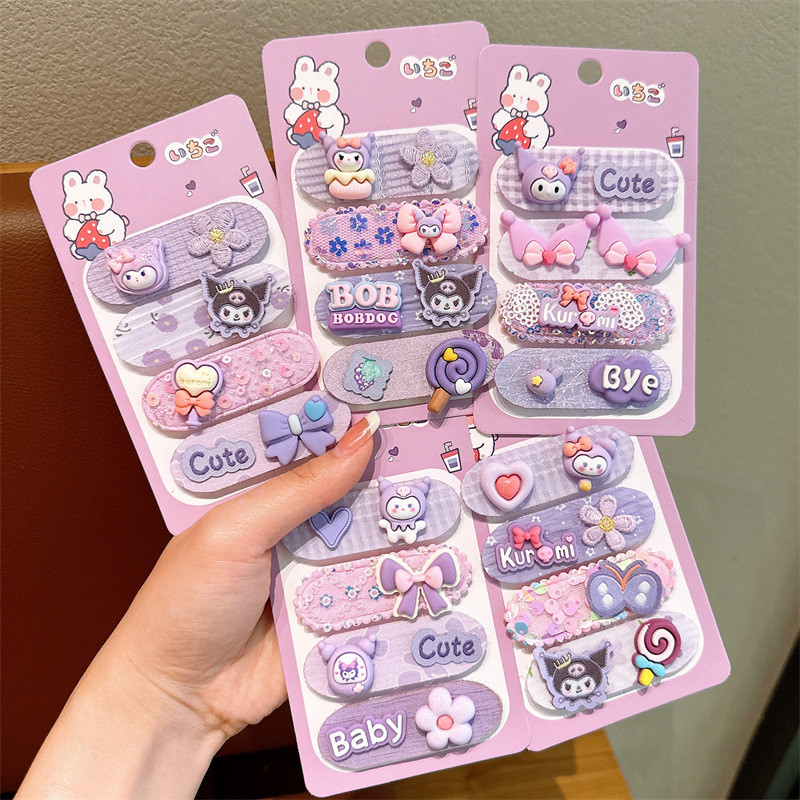 Cartoon bangs stickers for children Kuromi hair breaking tools for ...