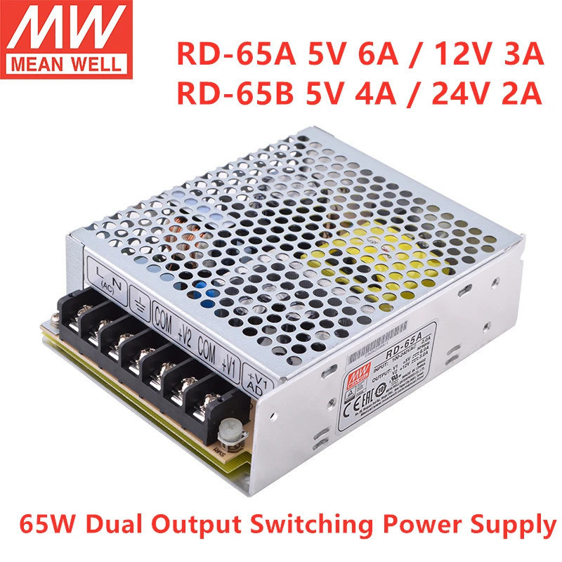 MEAN WELL RD-65 Series 65W Dual Output Switching Power Supply RD-65A RD ...