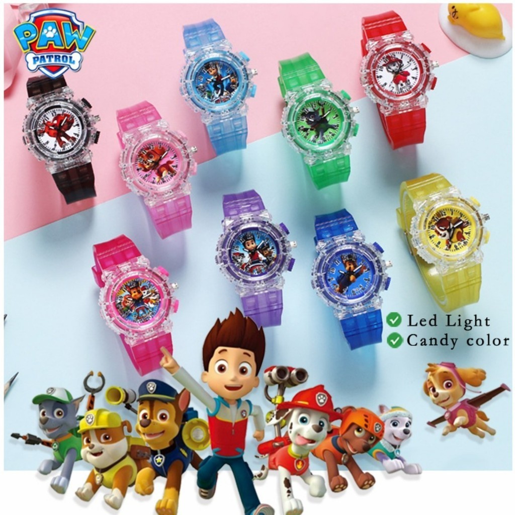 Paw Patrol LED Light Kids Watches For Boys Girls Students Digital Watch ...