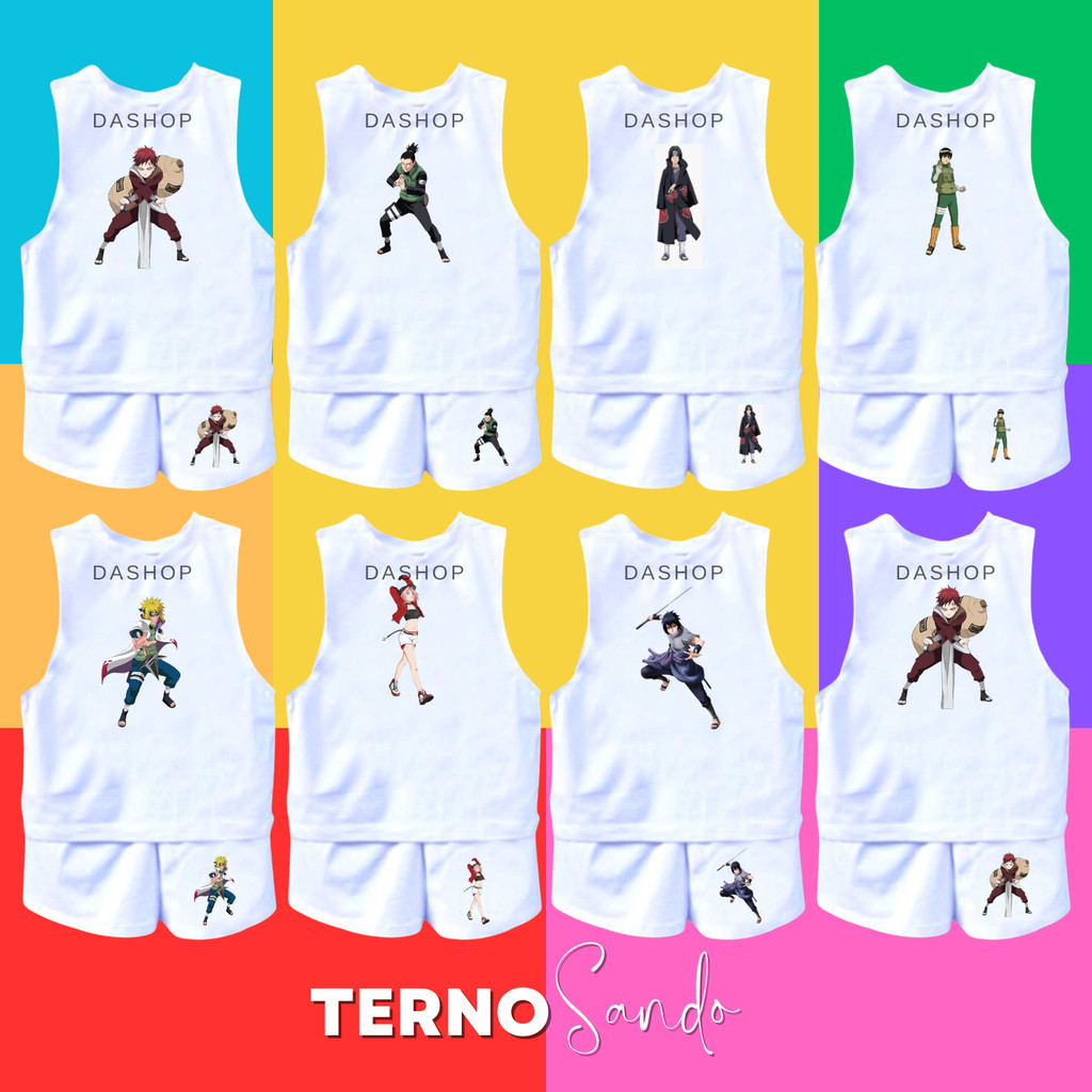 DASHOP Kids Muscle Tee White Sando Terno Naruto Characters Pambahay ...