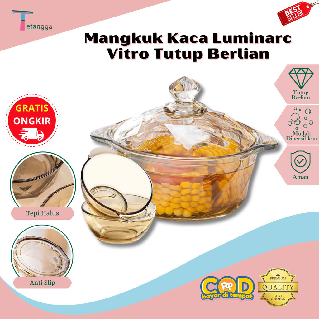Luminarc VITRO Glass Pan With Diamond Lid - Luxury Transparent Pan ...